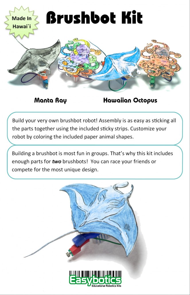 Brushbot Kit: Manta Ray and Hawaiian Octopus – Easybotics LLC