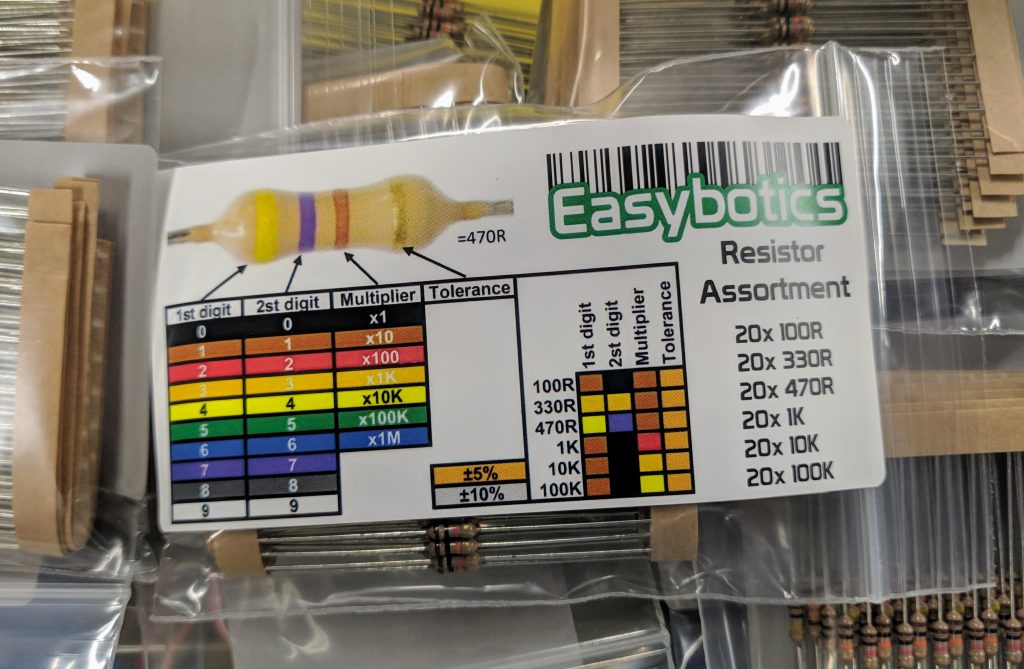 Resistor Assortment Pack – Easybotics LLC